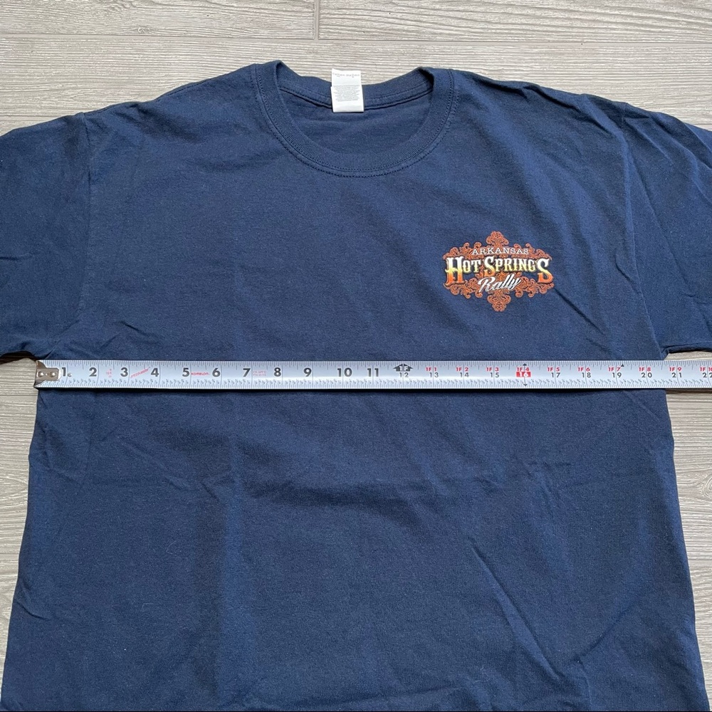 2019 Hot Springs Motorcycle Rally Biker Navy Blue Tee… - Gem
